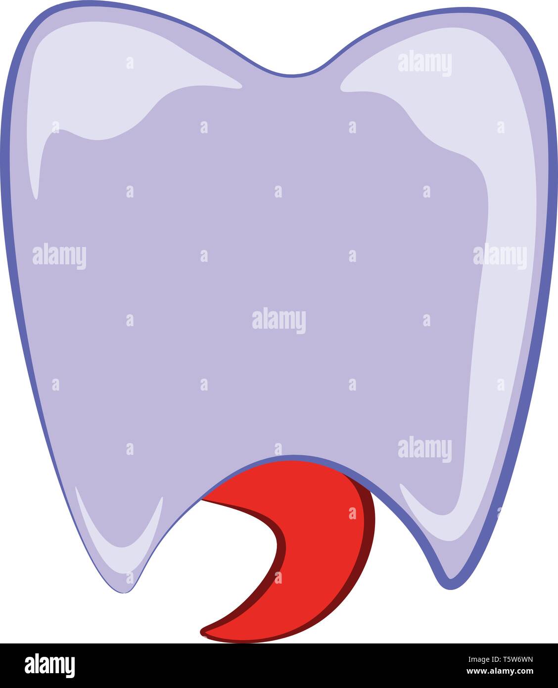 A Set of four teeth varying in size and color in blue color vector ...