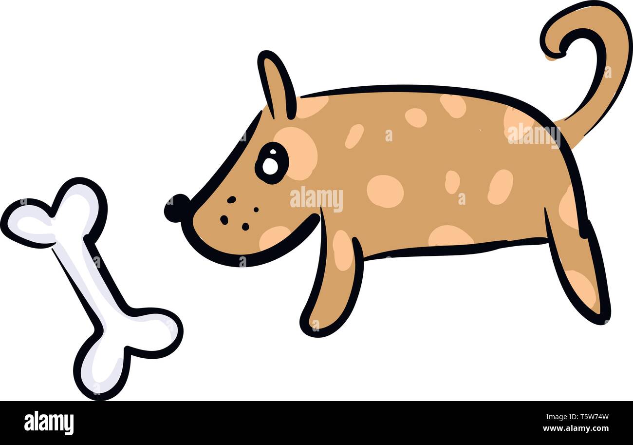 Big brown dog cartoon illustration Stock Vector Images - Alamy