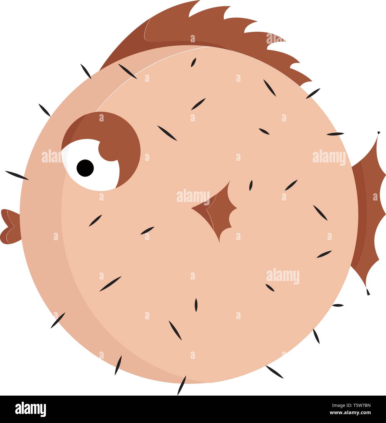 Puffer fish drawing illustration hi-res stock photography and images ...