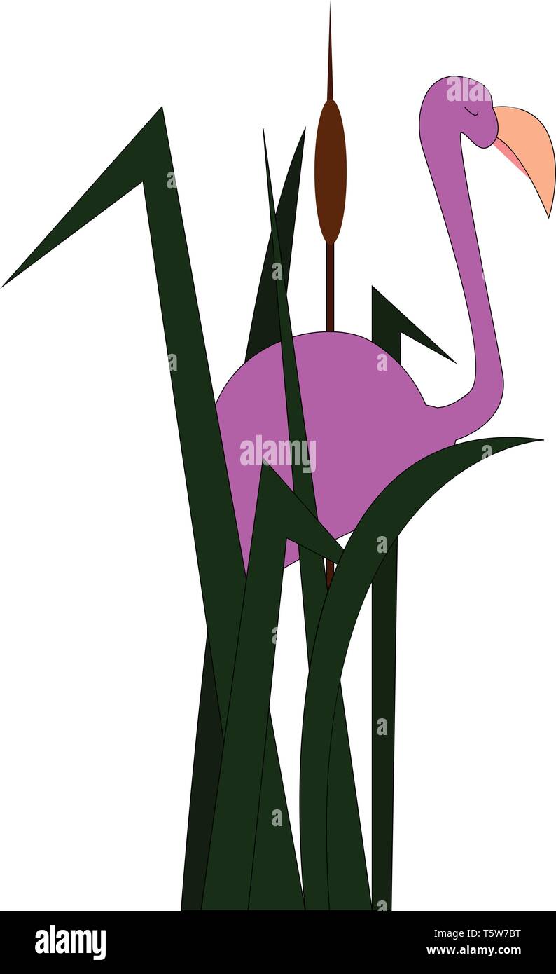 Purple Flamingo Clipart