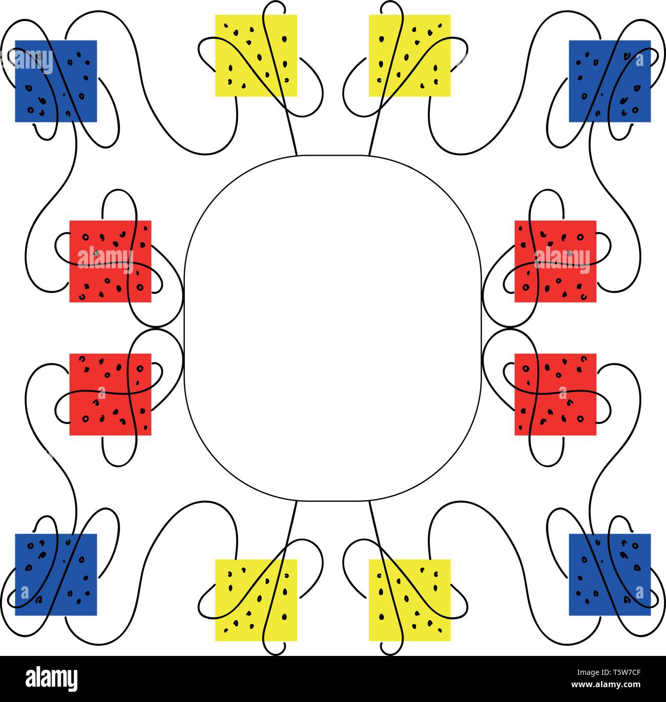 A frame used for writing with colorful cubicle borders vector color ...