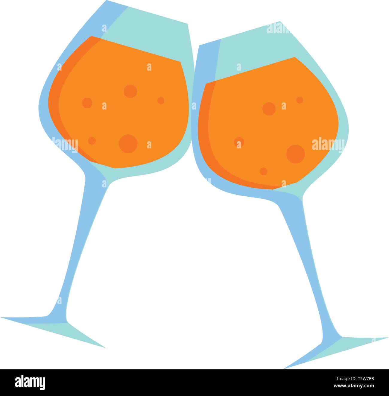 Wine Glasses Clinking Clip Art