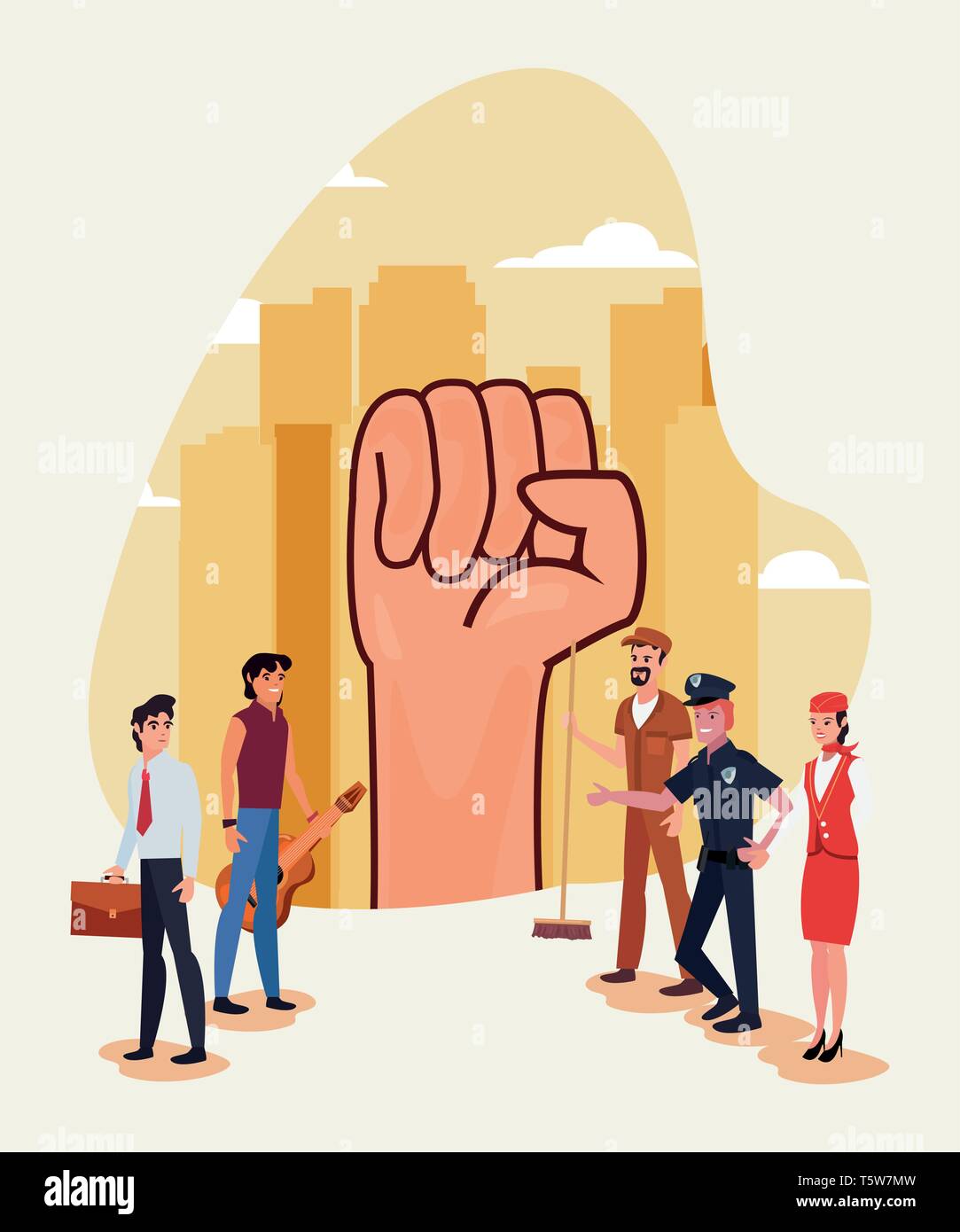 Labour class Stock Vector Images - Alamy