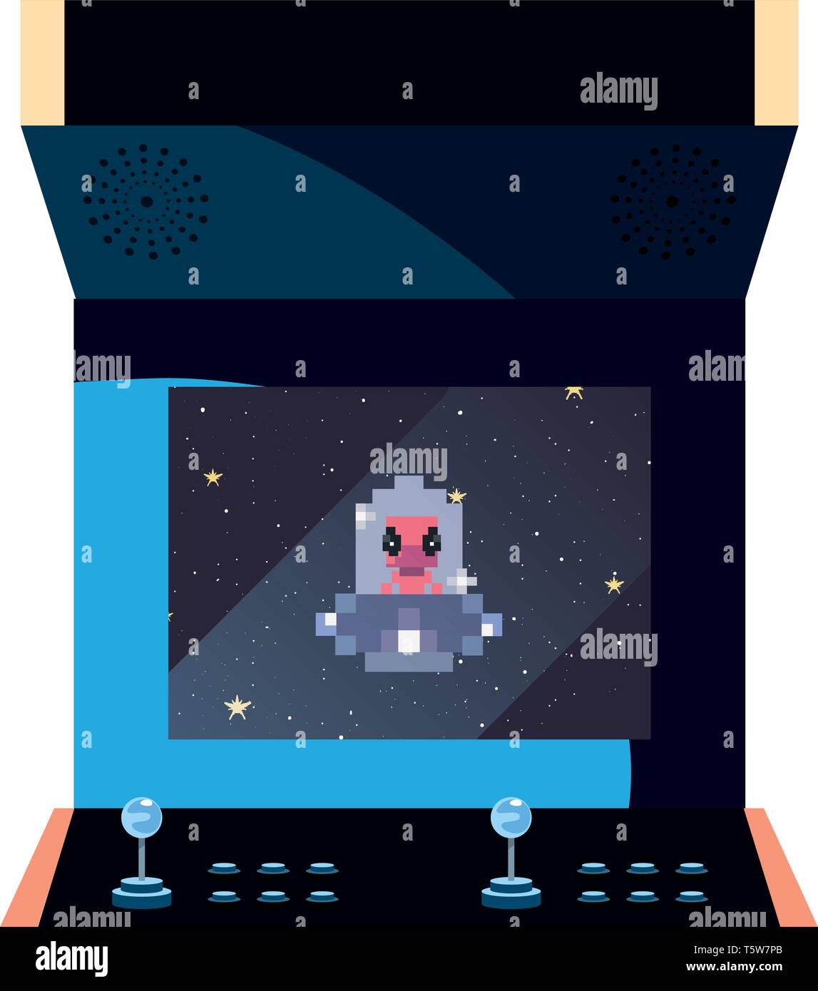 arcade machine video game retro vector illustration design Stock Vector ...