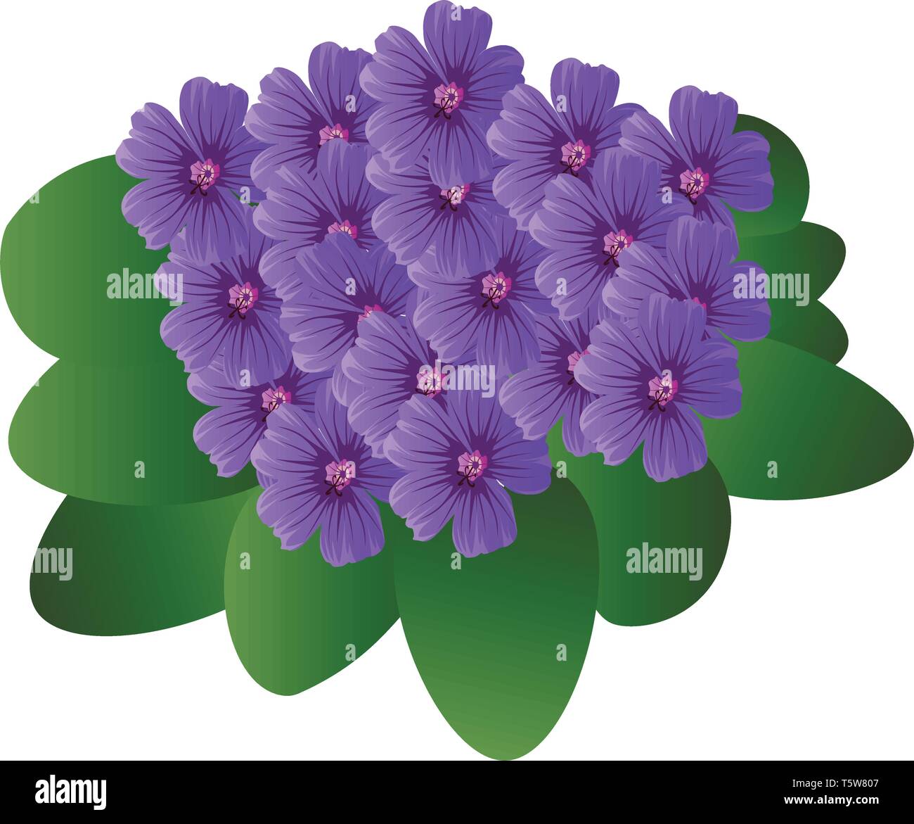 Purple flower on field Stock Vector Images - Alamy
