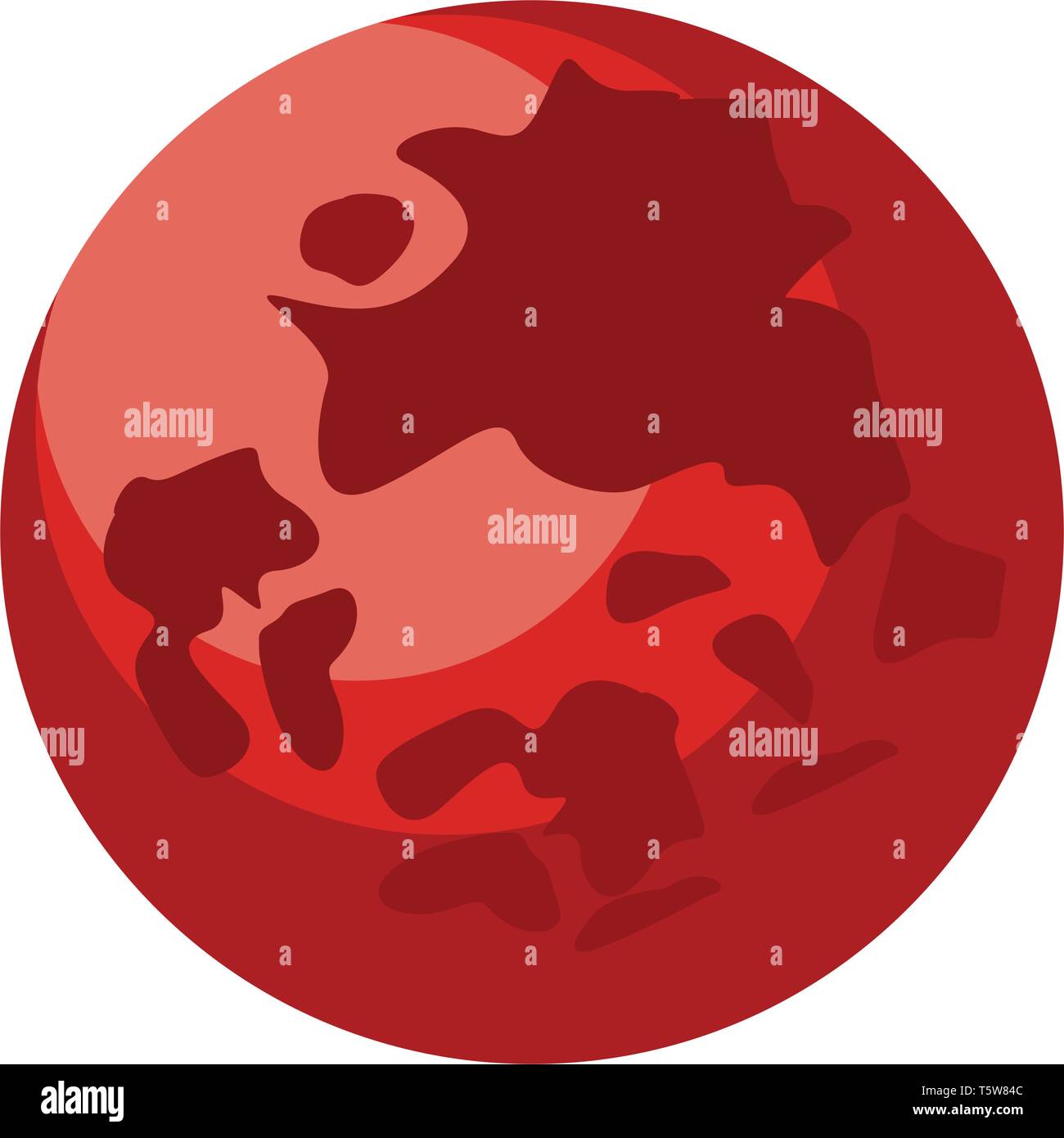 Minimalistic Mars vector illustration on white background Stock Vector ...