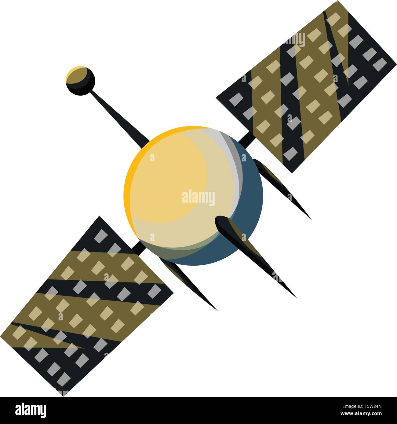 Simple satellite vector illustration on white background Stock Vector ...