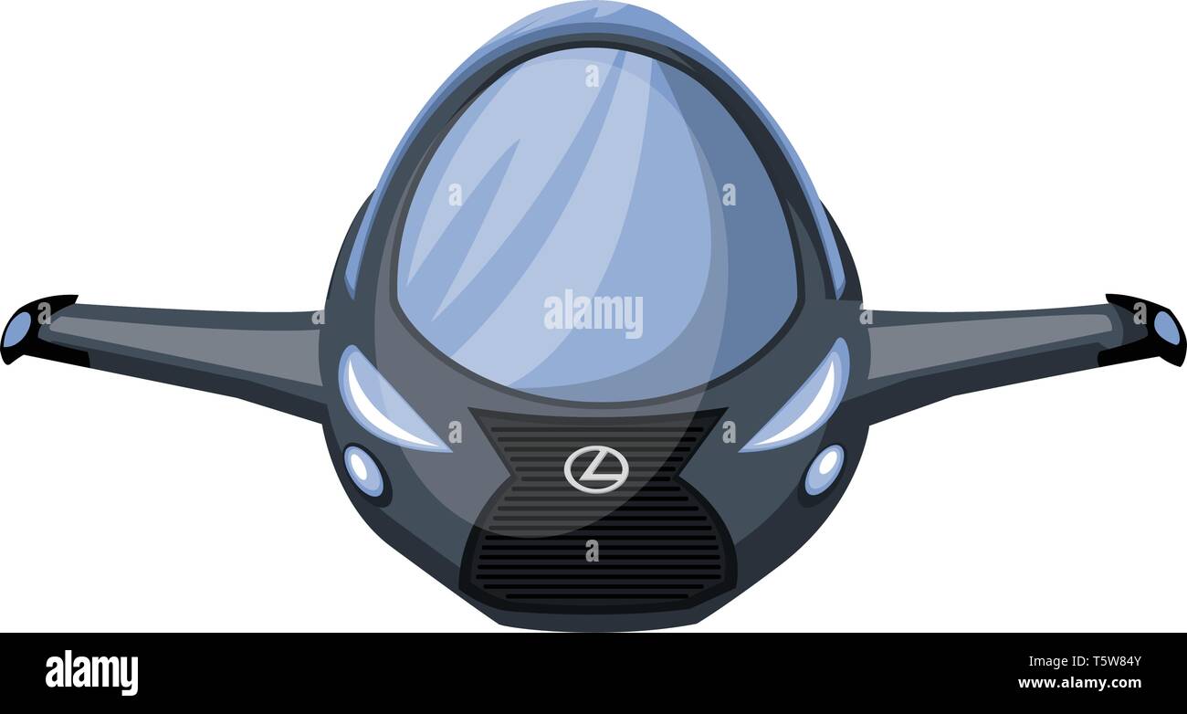 Front view of spaceship vector illustration on white background Stock ...