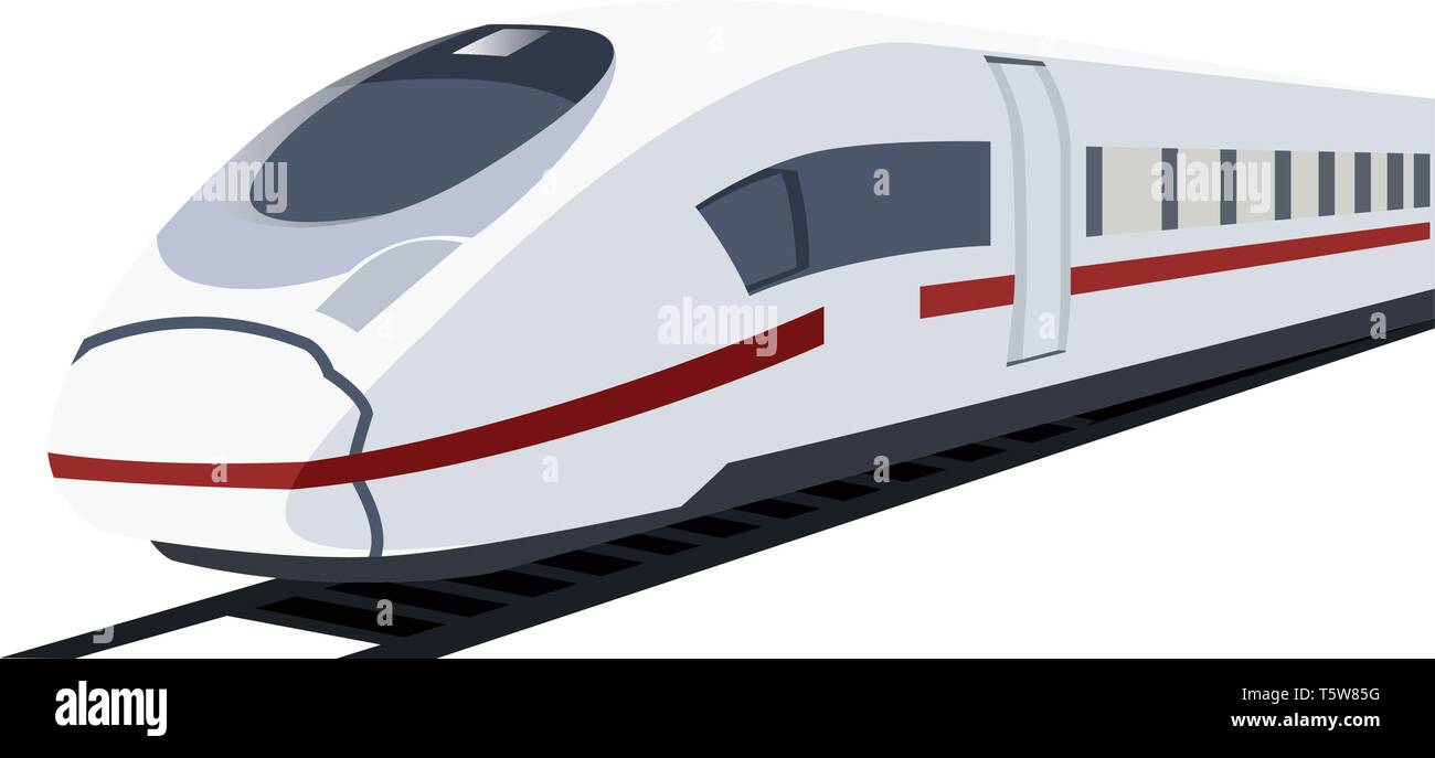 Vector illustration of white metro train Stock Vector Image & Art - Alamy