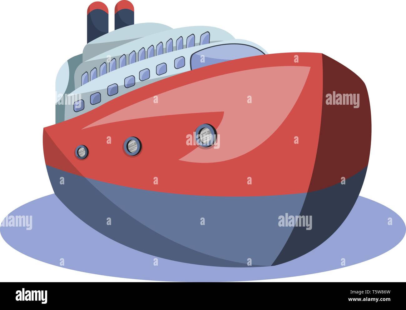 Red and white barge Stock Vector Images - Alamy