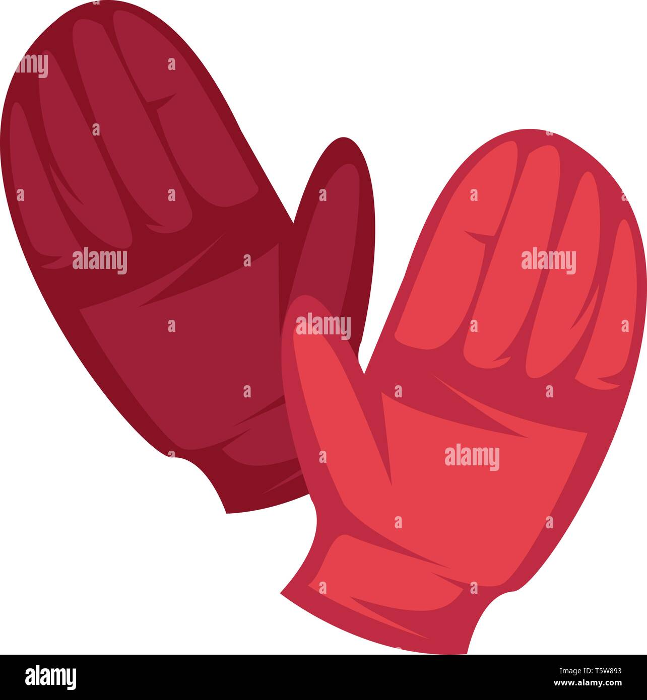 Red gloves on white Stock Vector Images - Alamy