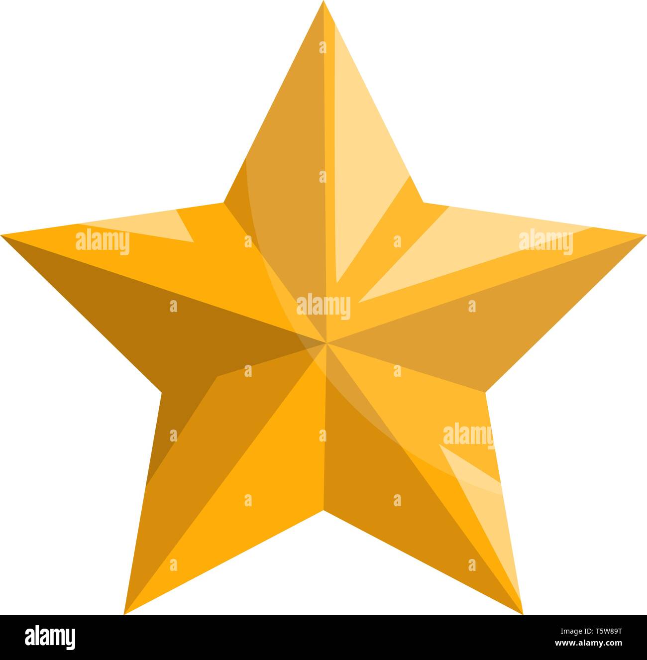 Gold christmas star vector illustration on a white background Stock ...