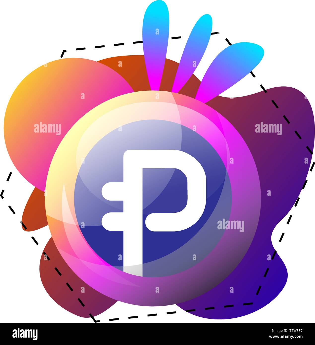 Purple bubble with Paysbook logo and colorful graphics vector icon ...
