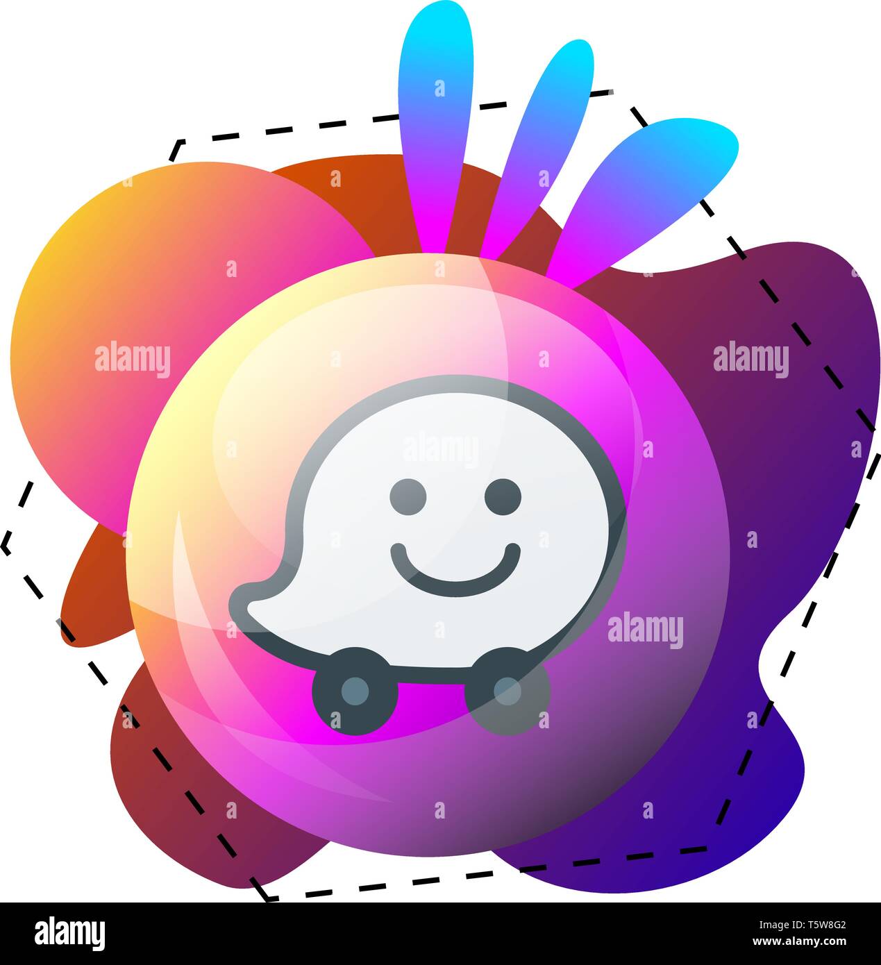 Waze symbol Stock Vector Images - Alamy