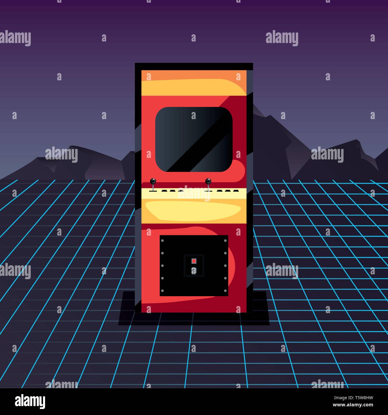 arcade machine video game retro vector illustration design Stock Vector ...