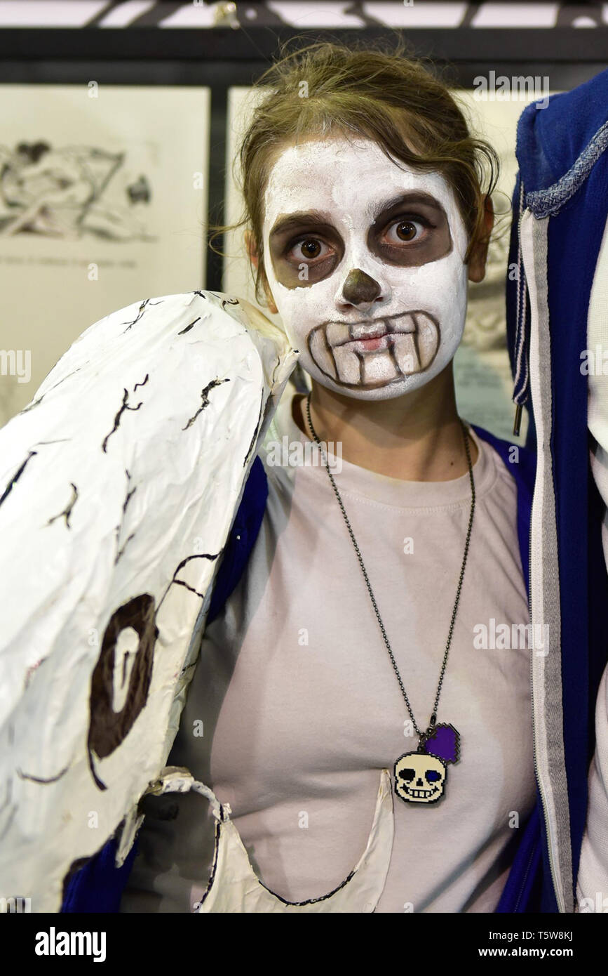 Napoli, Italy. 26th Apr, 2019. The cos-player during the 21th edition ...