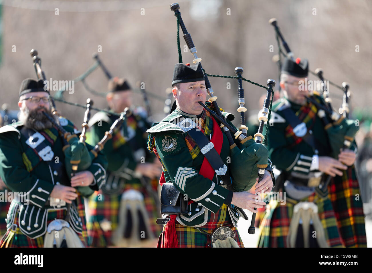 Chicago, Illinois, USA - March 16, 2019: St. Patrick's Day Parade ...