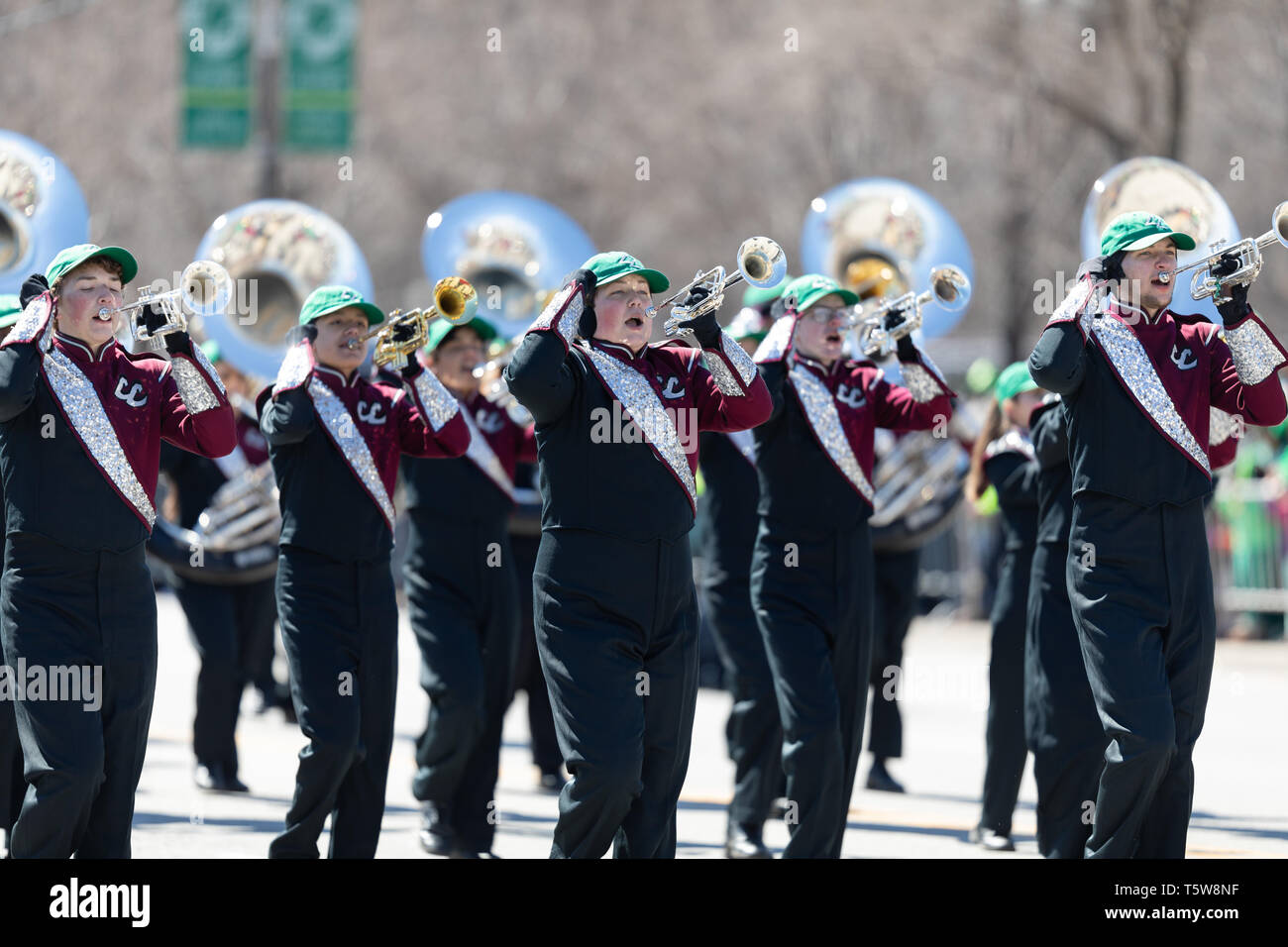 Chicago, Illinois, USA - March 16, 2019: St. Patrick's Day Parade ...