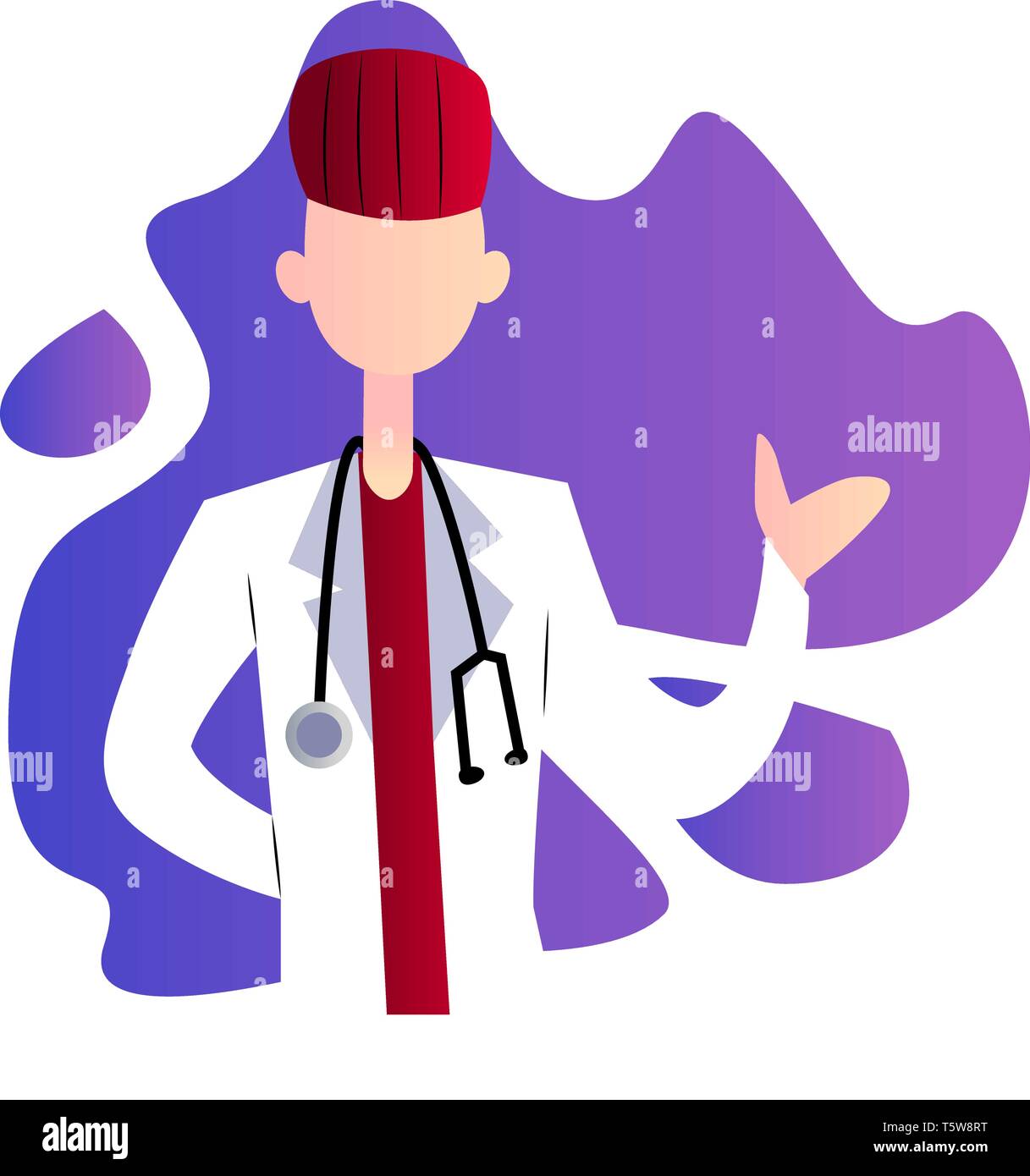 Male doctor minimalistic vector occupation illustration on a white ...