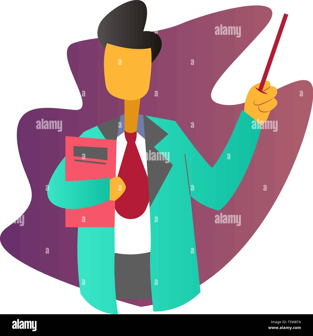 Male doctor lecturing about medicine simple vector illustration on a ...