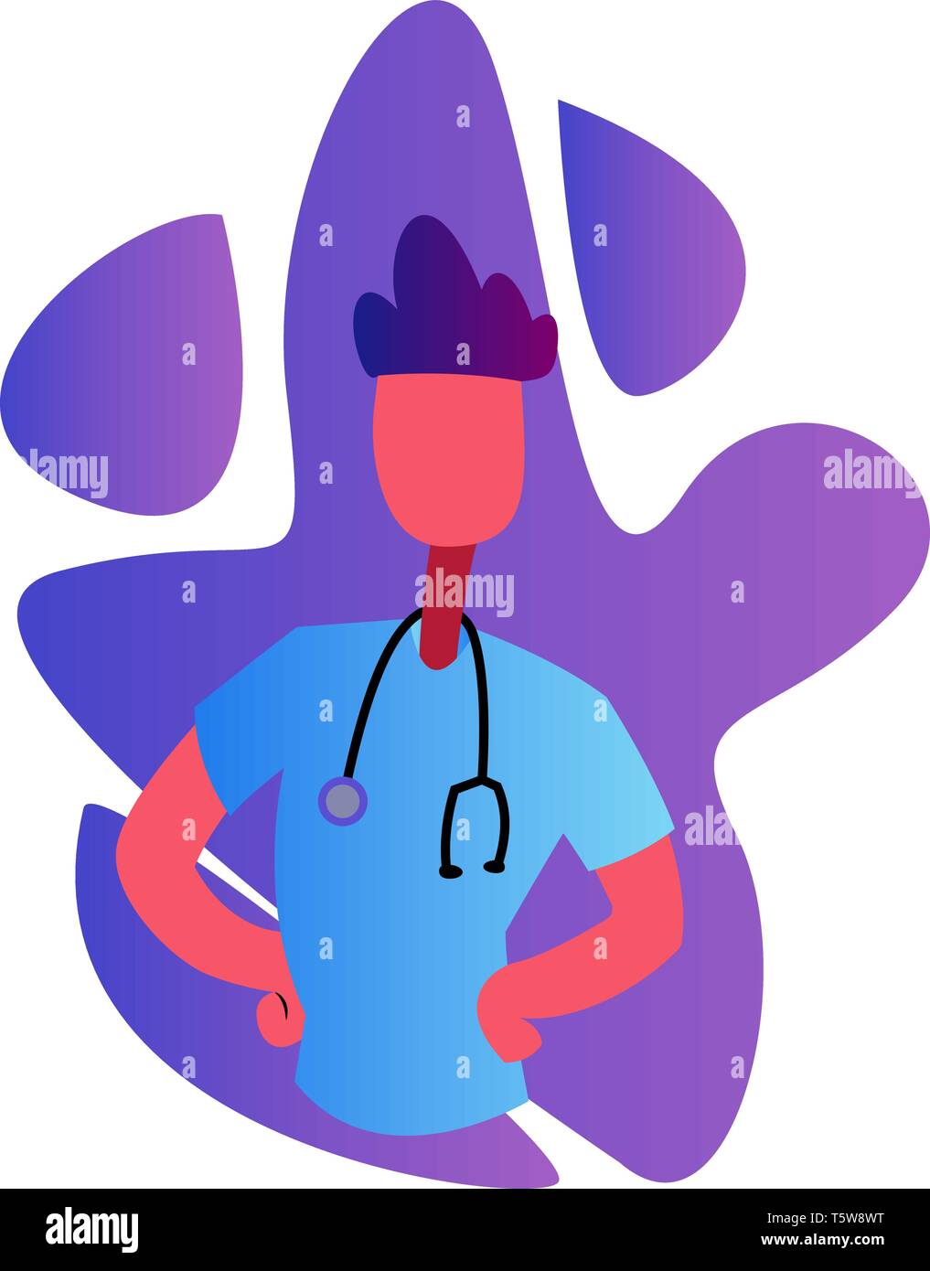 Colorful vector illustration on a white background of a colorful ward ...