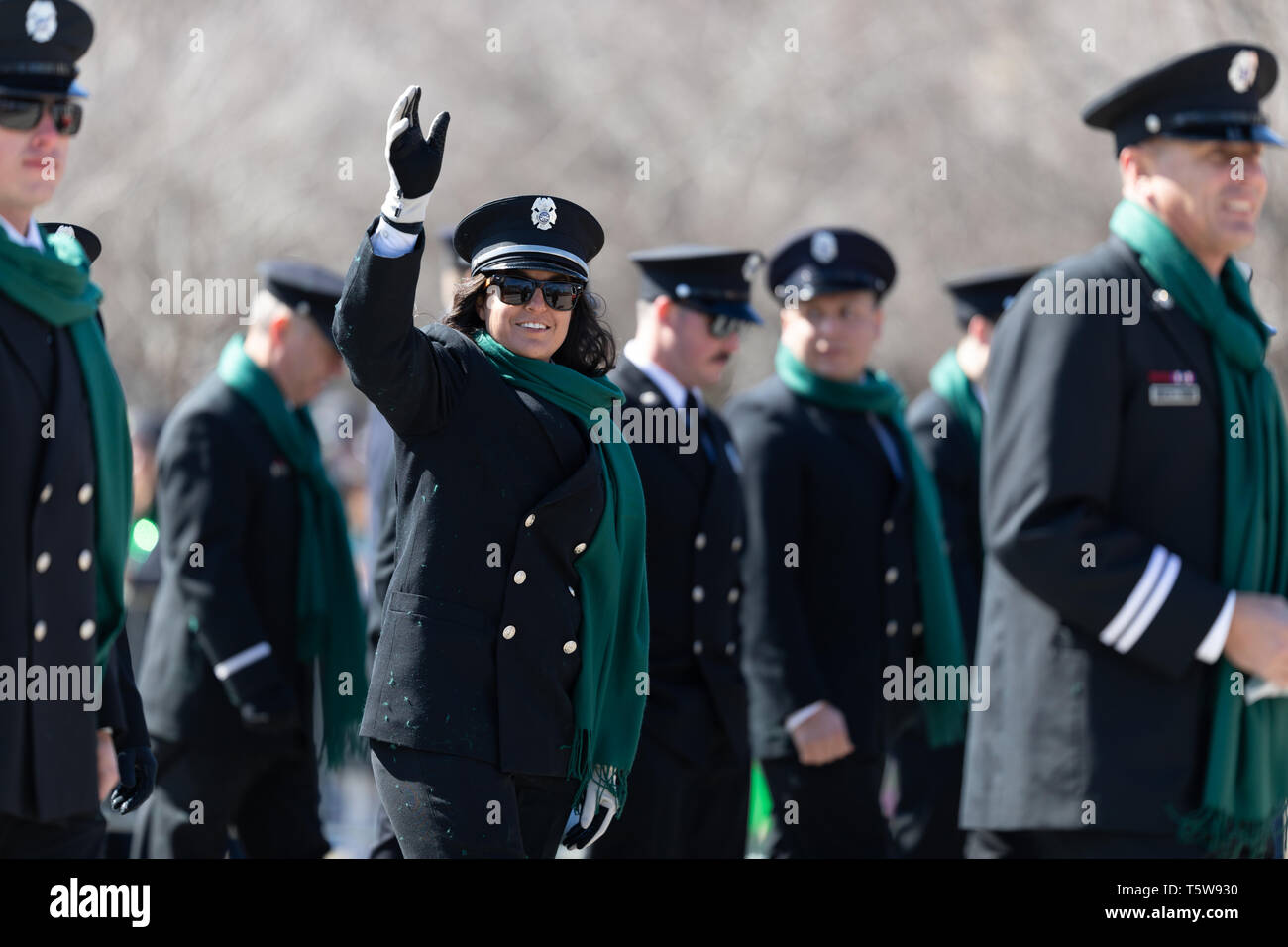 Chicago, Illinois, USA - March 16, 2019: St. Patrick's Day Parade ...