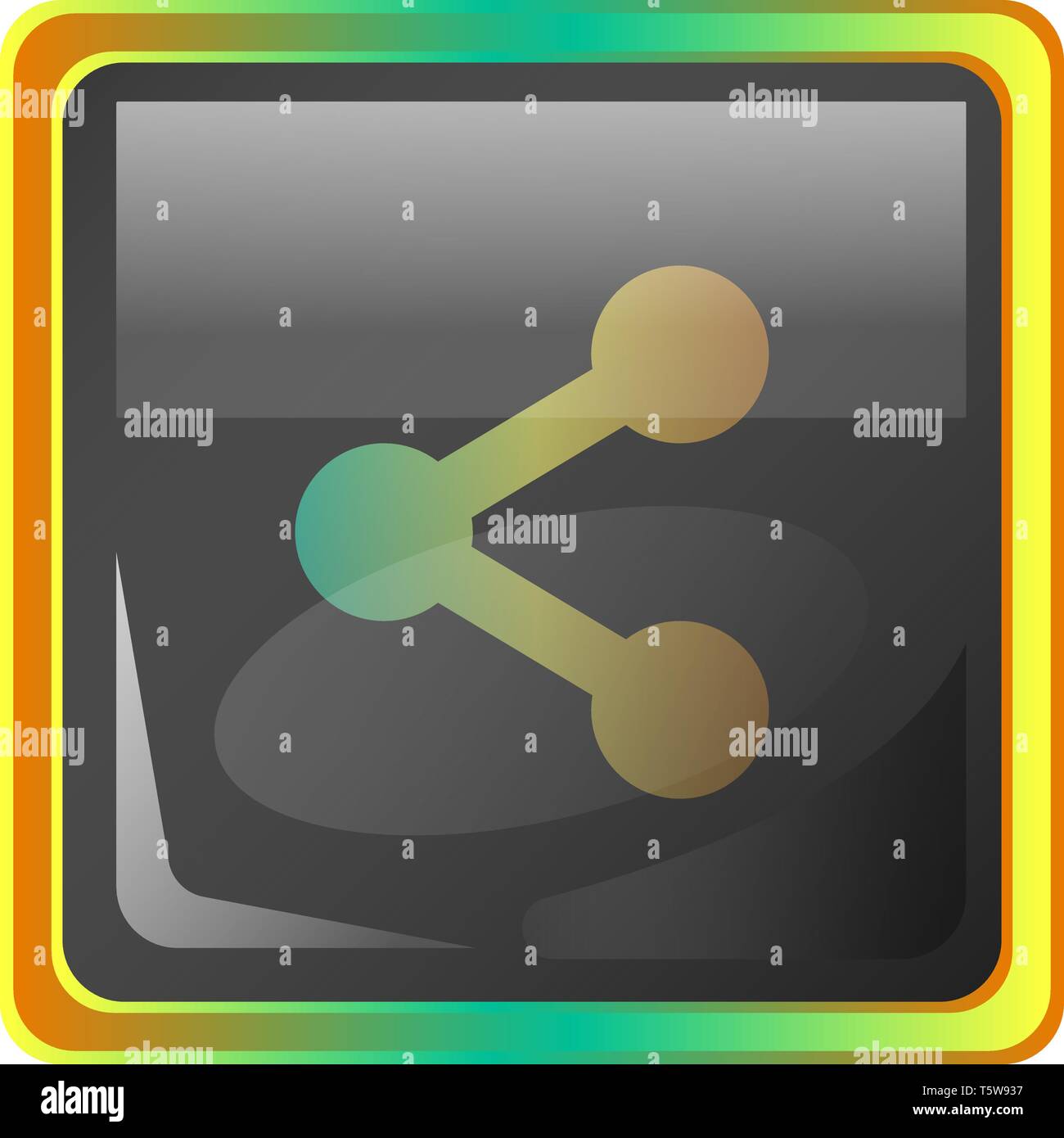 Share grey vector icon illustration with colorful details on white ...