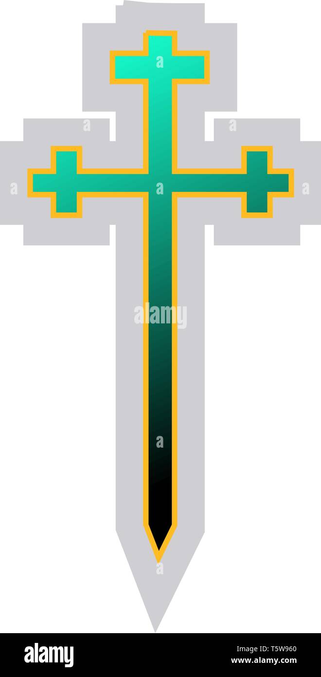 Blue and green symbol of an Aaronic Order Church vector illustration on ...