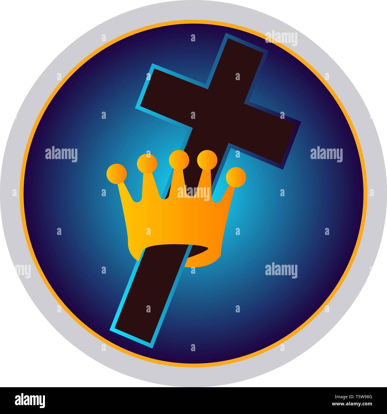 Symbol of a First Church of Christ vector illustration on a white ...