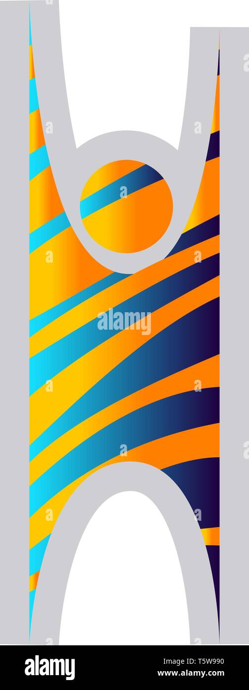 Colorful sign of Humanist Emblem Of Spirit vector illustration on a ...