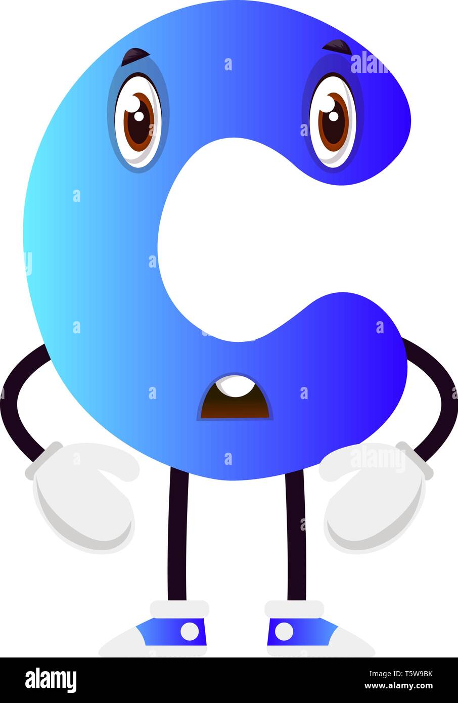 Blue letter C vector illustration on white backgorund Stock Vector ...