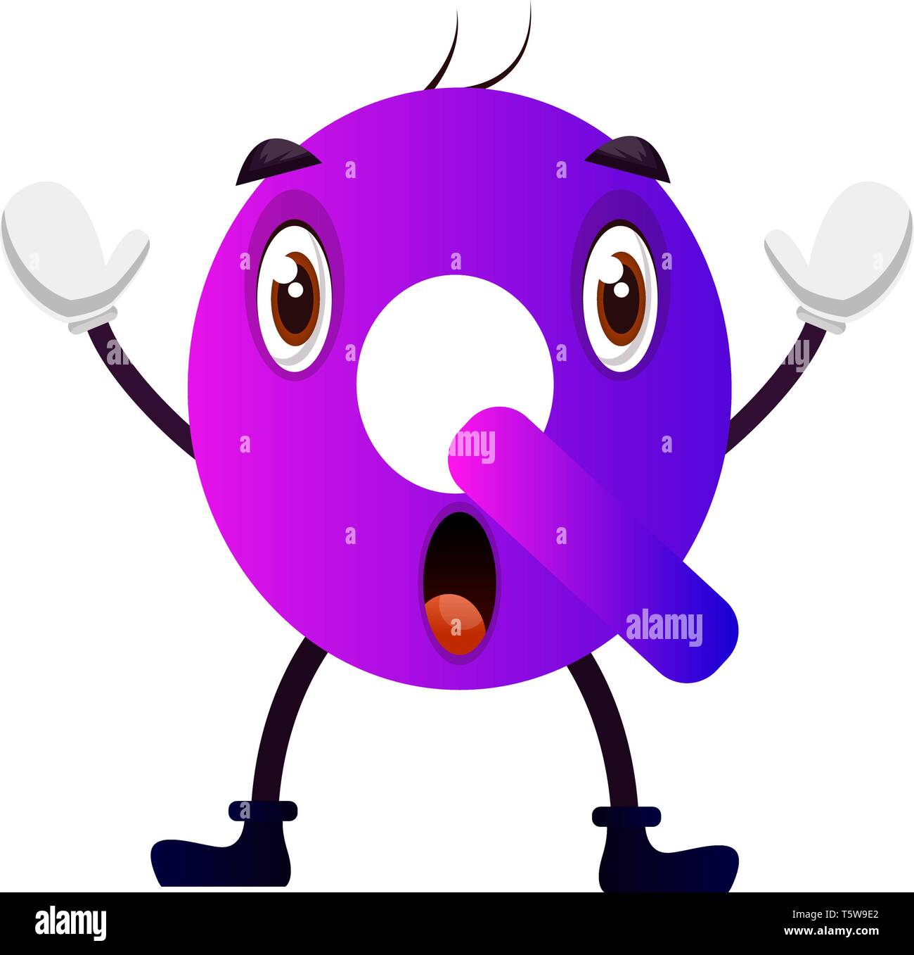 Purple letter Q vector illustration on white background Stock Vector ...