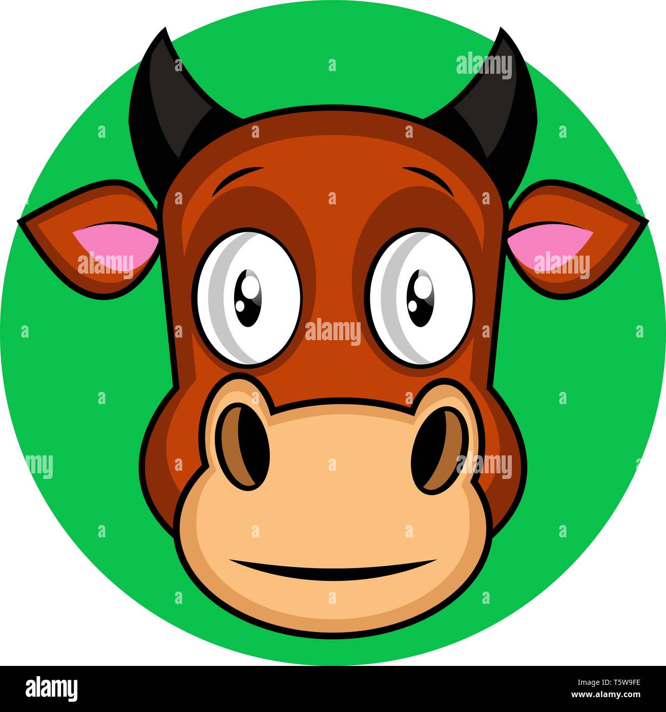 Funny cartoon character cow on Stock Vector Images - Alamy