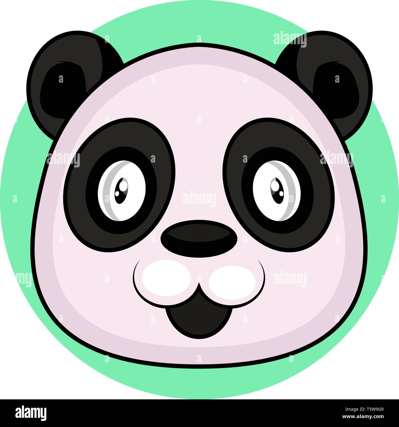 Simple cartoon panda vector illustration on white backgorund Stock ...