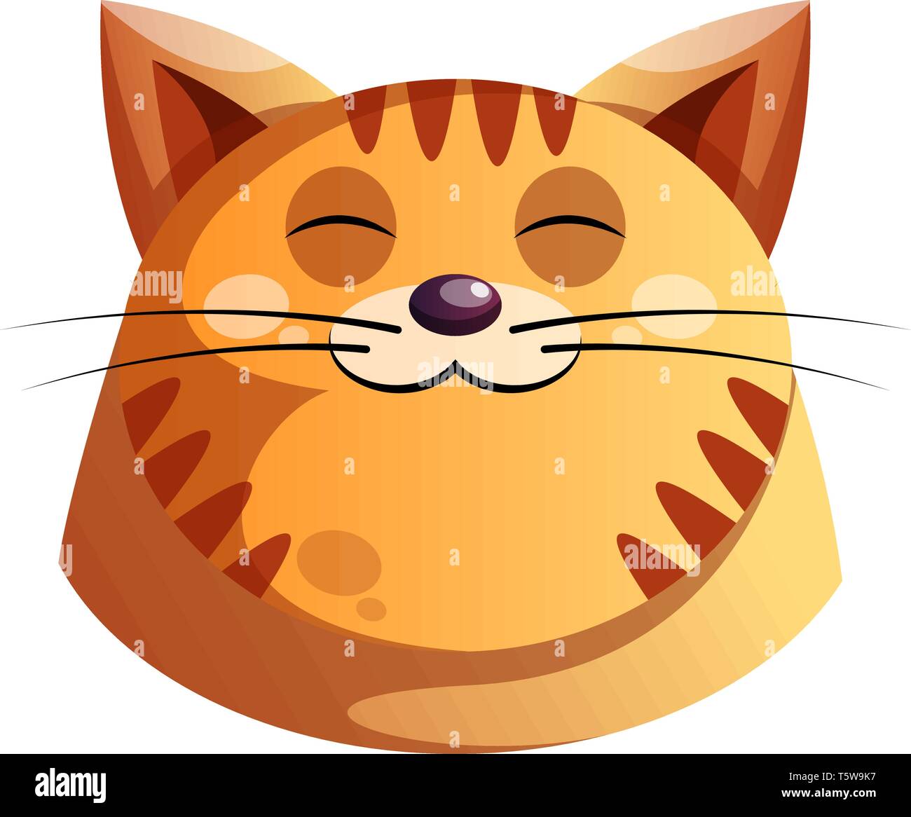 Happy orange cat vector illustartion on white bacground Stock Vector ...