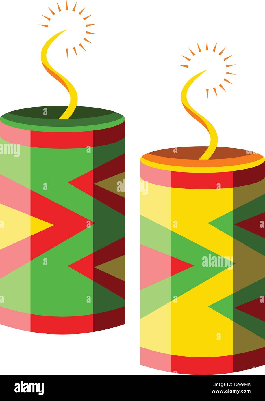 Crackers for Chinese New Year celebrations vector illustration Stock ...