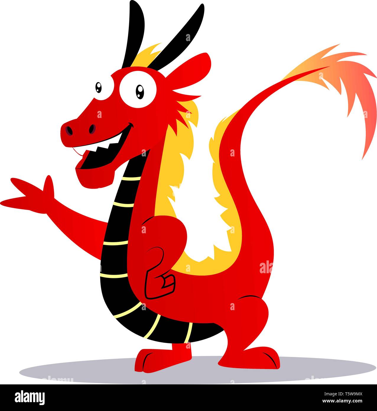 Red dragon symbol on Stock Vector Images - Alamy