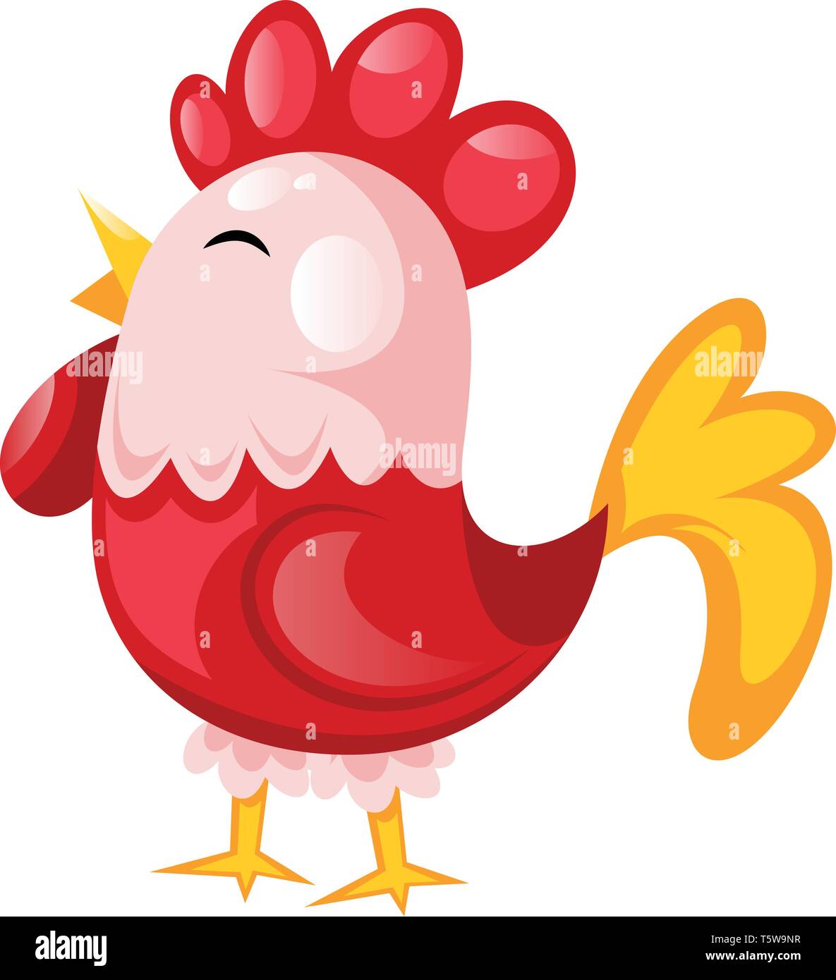 Hen as a symbol for Chinese New Year illustration vector on white ...
