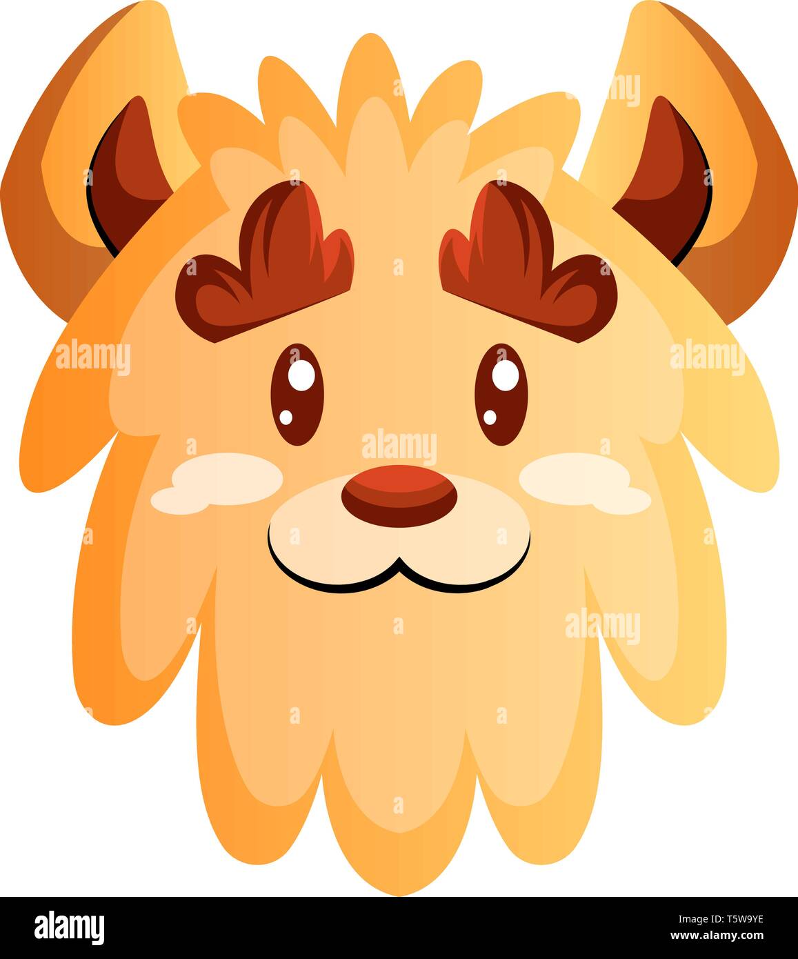 Cute curly dog vector illustartion on white background Stock Vector ...