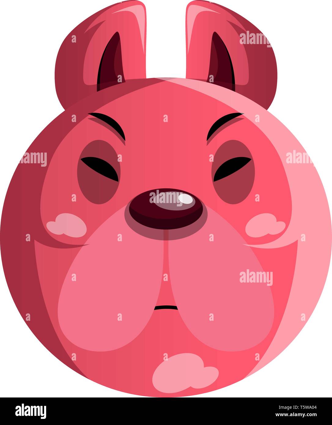 Mad cartoon puppy vector illustartion on white background Stock Vector ...