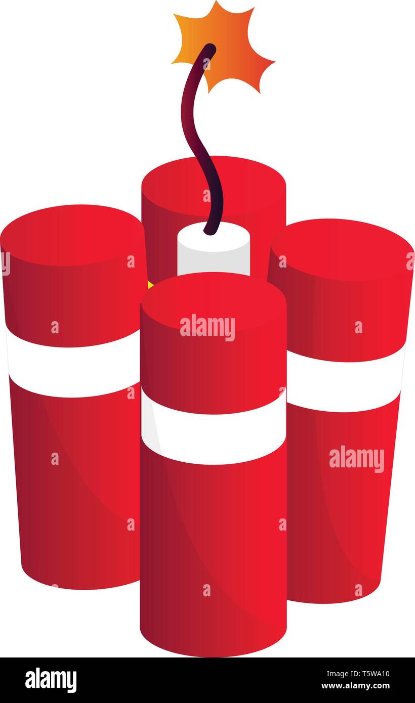 Four red granite crackers vector illustration on a white background ...