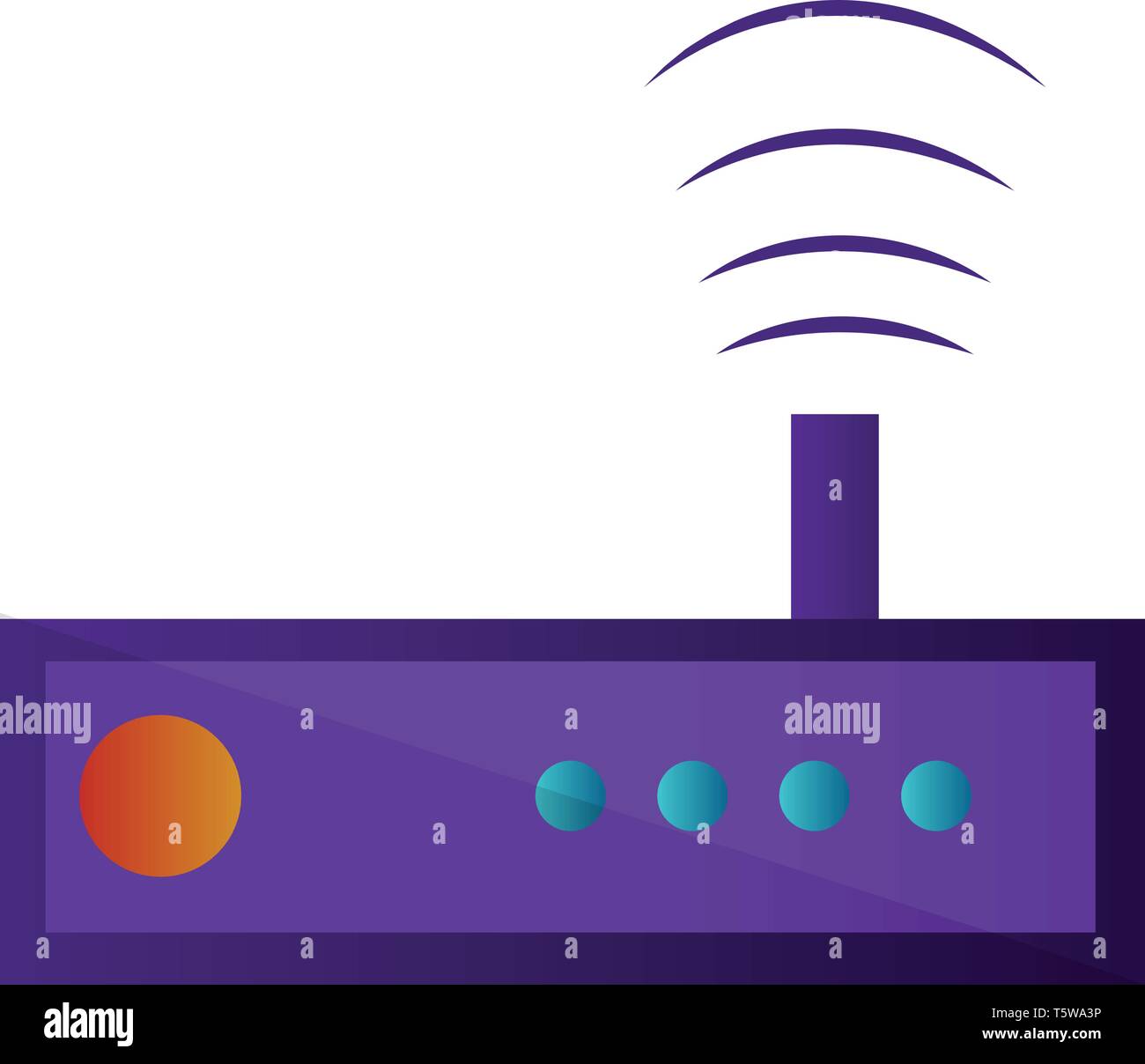 Purple radio simple vector illustration on a white background Stock ...