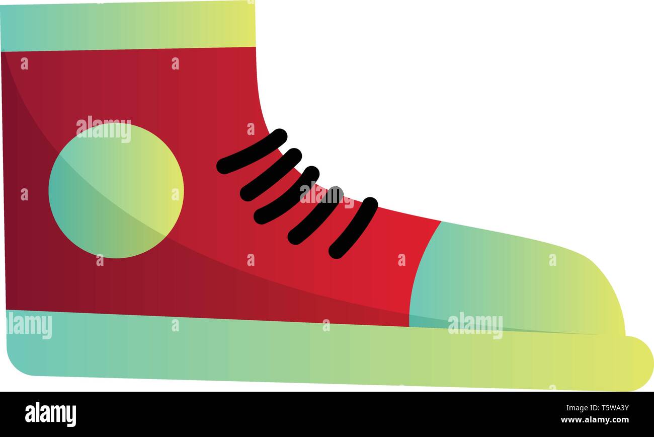 Red converse sneaker vector illustration on a white background Stock ...
