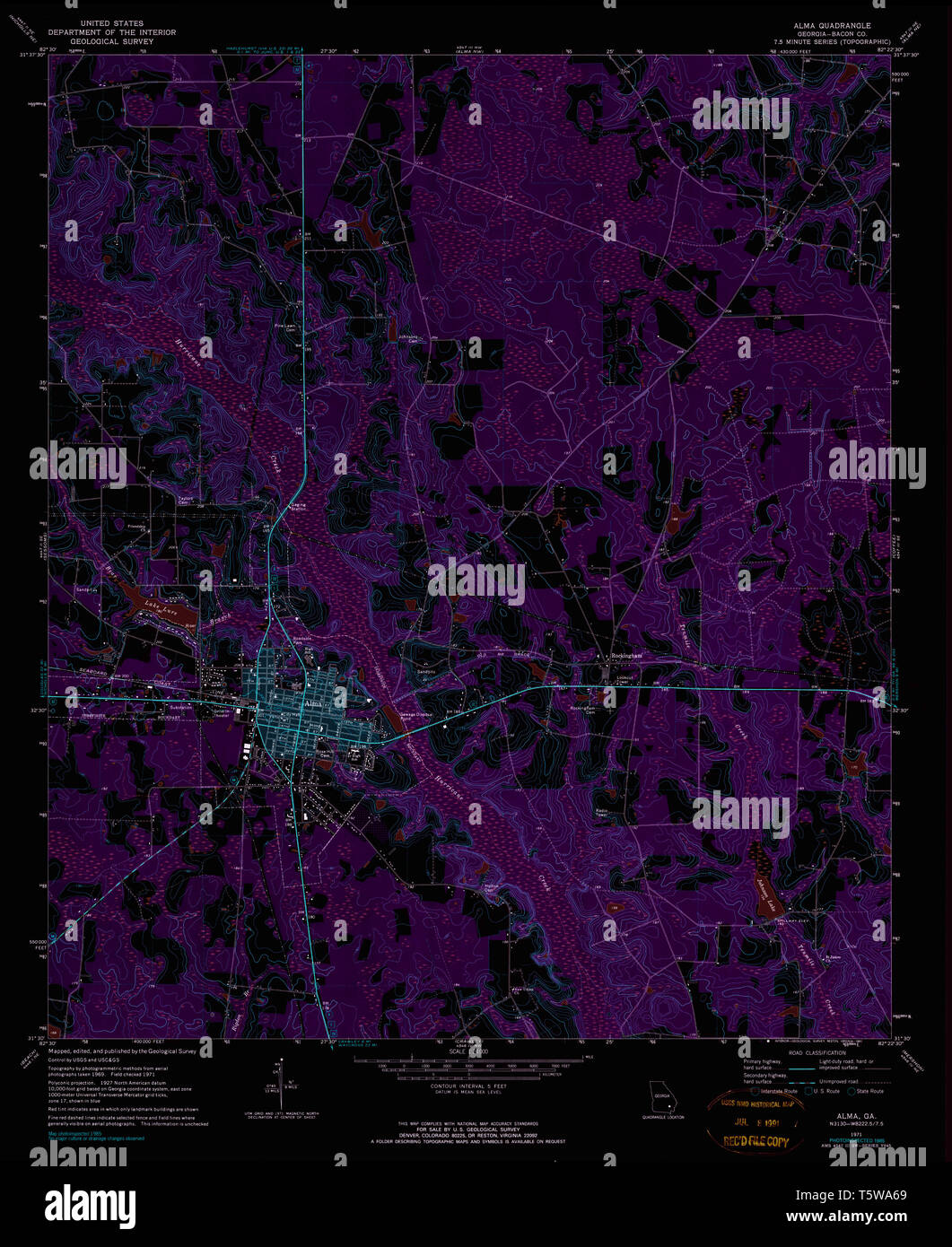 Alma georgia map hi-res stock photography and images - Alamy