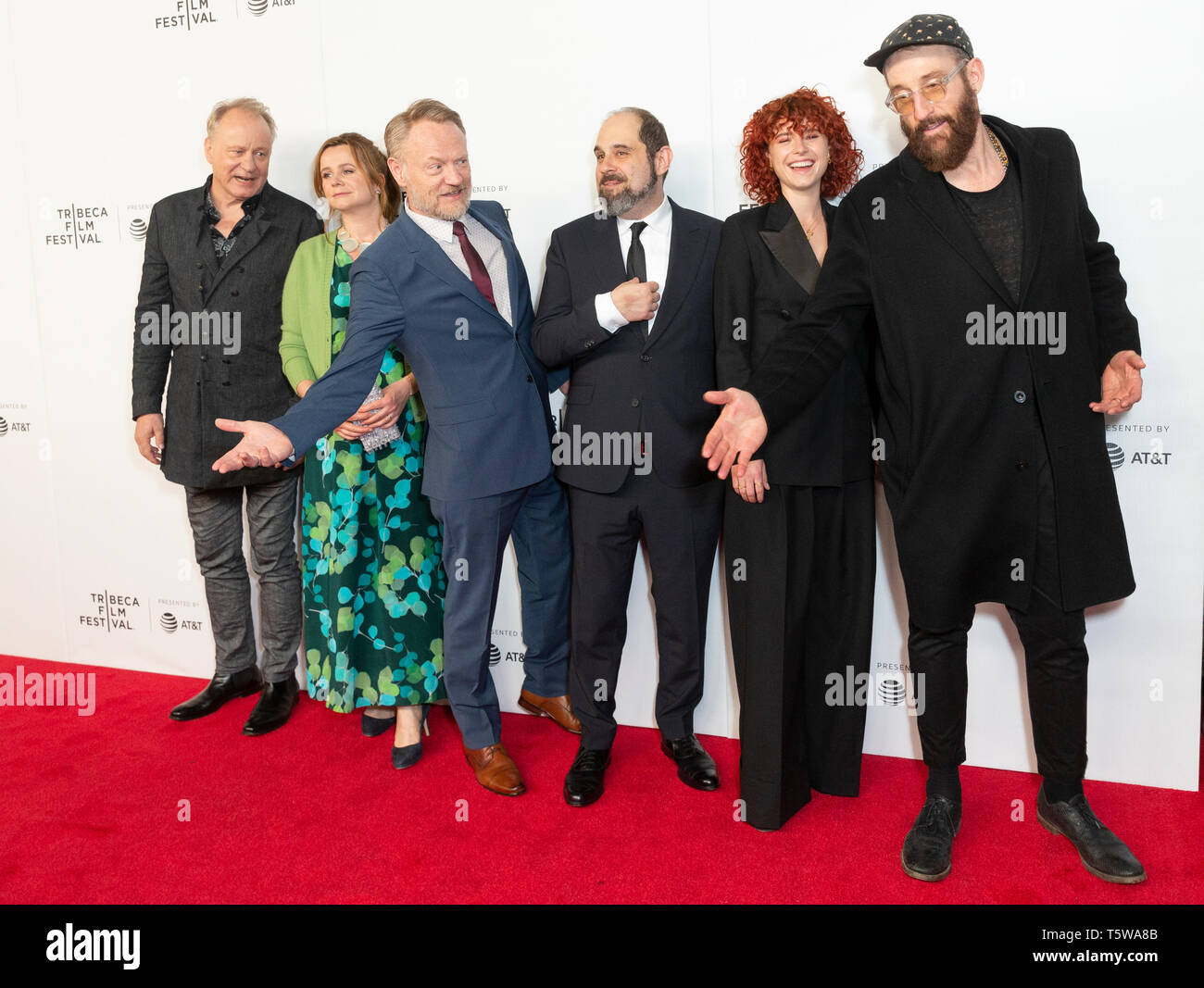 New York, NY - April 26, 2019: Stellan Skarsgard, Emily Watson, Jared ...