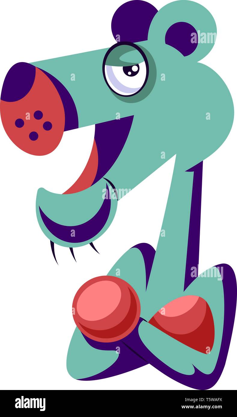 Blue panther vector illustration on a white background Stock Vector ...