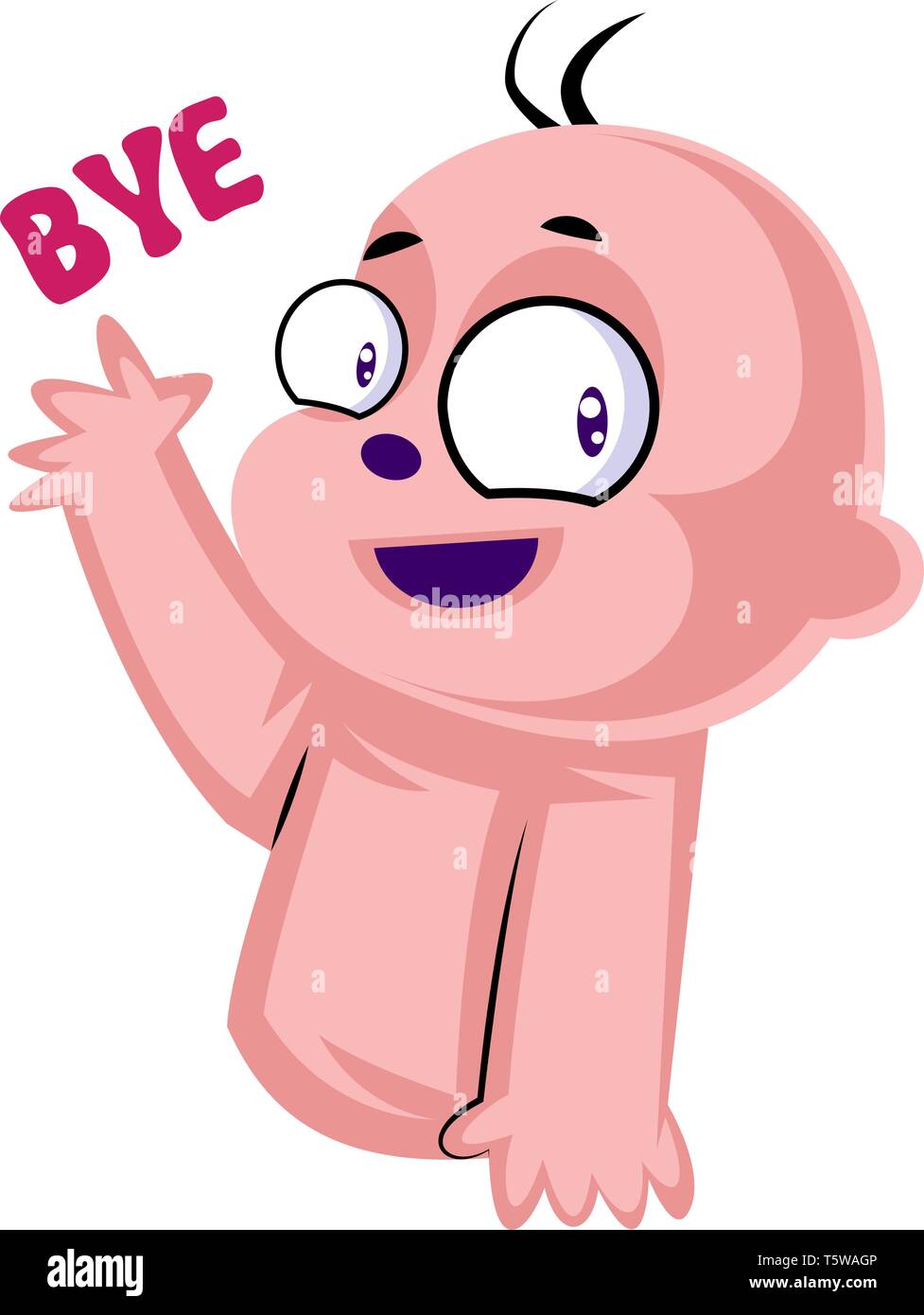 Saying goodbye and wave Stock Vector Images - Alamy