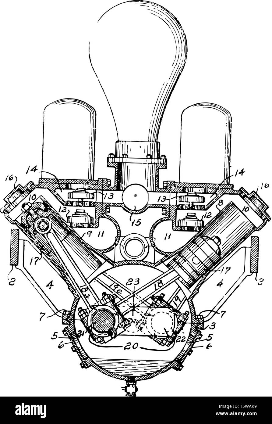Piston Line Drawing