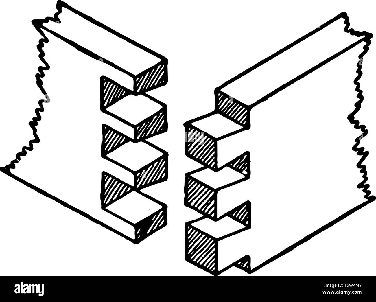 Common Dovetail Joint Stock Vector Images Alamy
