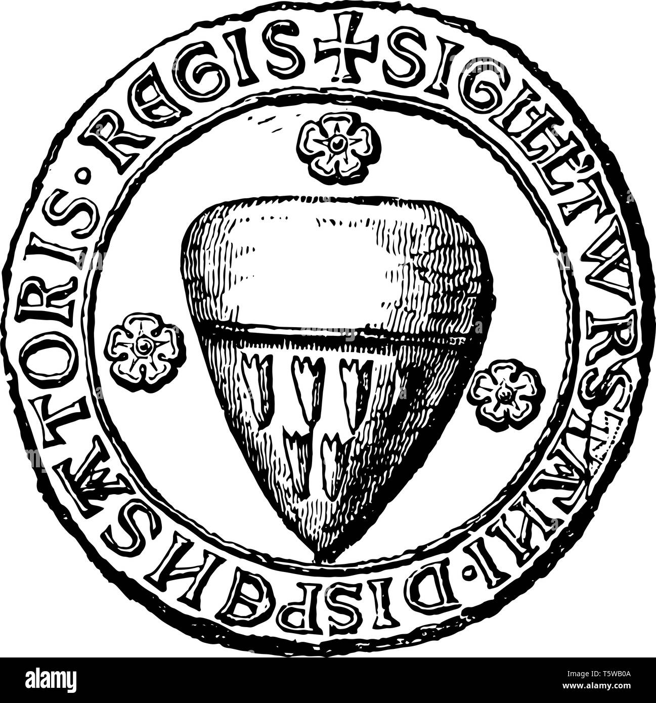 Seal of Thurstan is the heraldic seal of the archbishop of York vintage ...